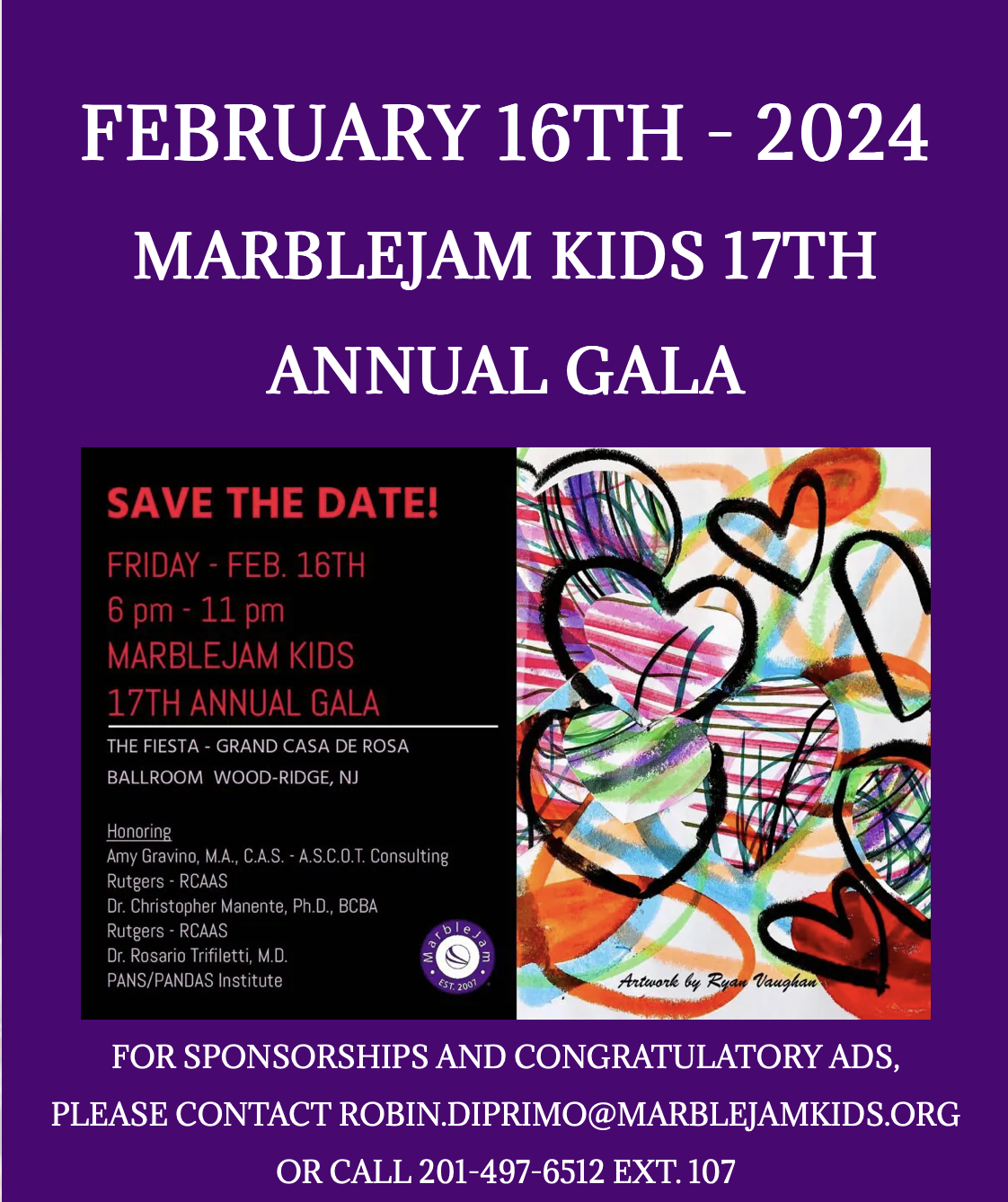 MarbleJam Kids Anniversary Gala with RCAAS Honorees